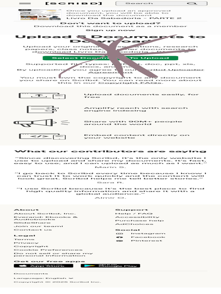 Upload 5 Documents To Download: What Our Contributors Are Saying | PDF