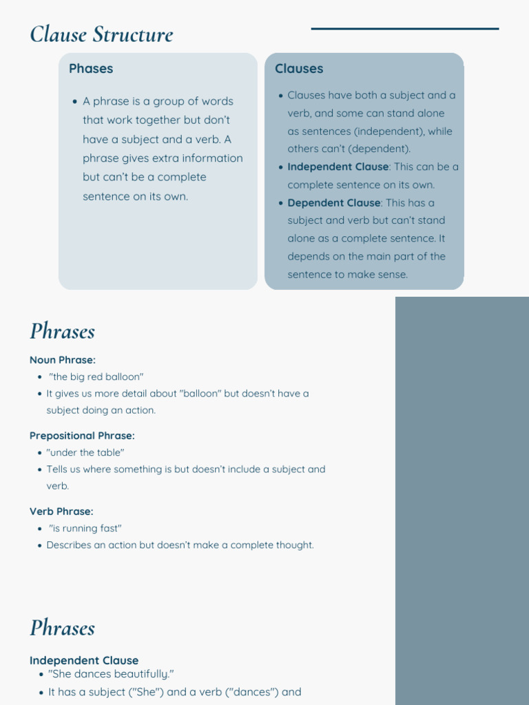 Clause Structure | PDF