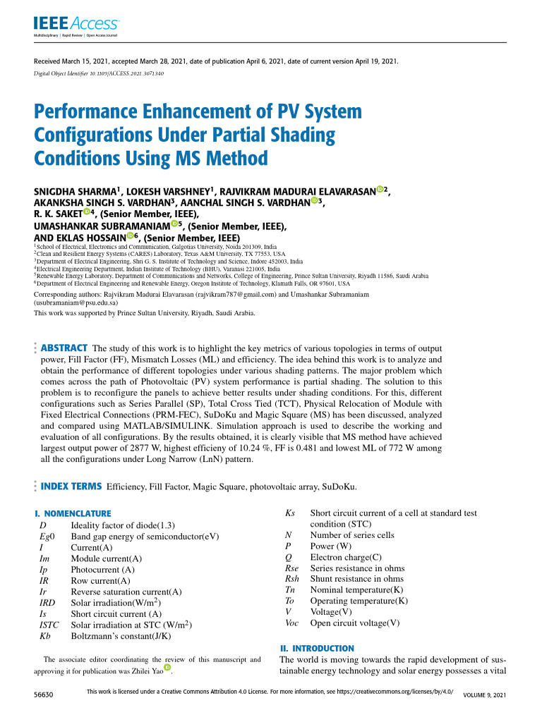 PV System Optimization Under Shading | PDF | Electricity | Electrical ...
