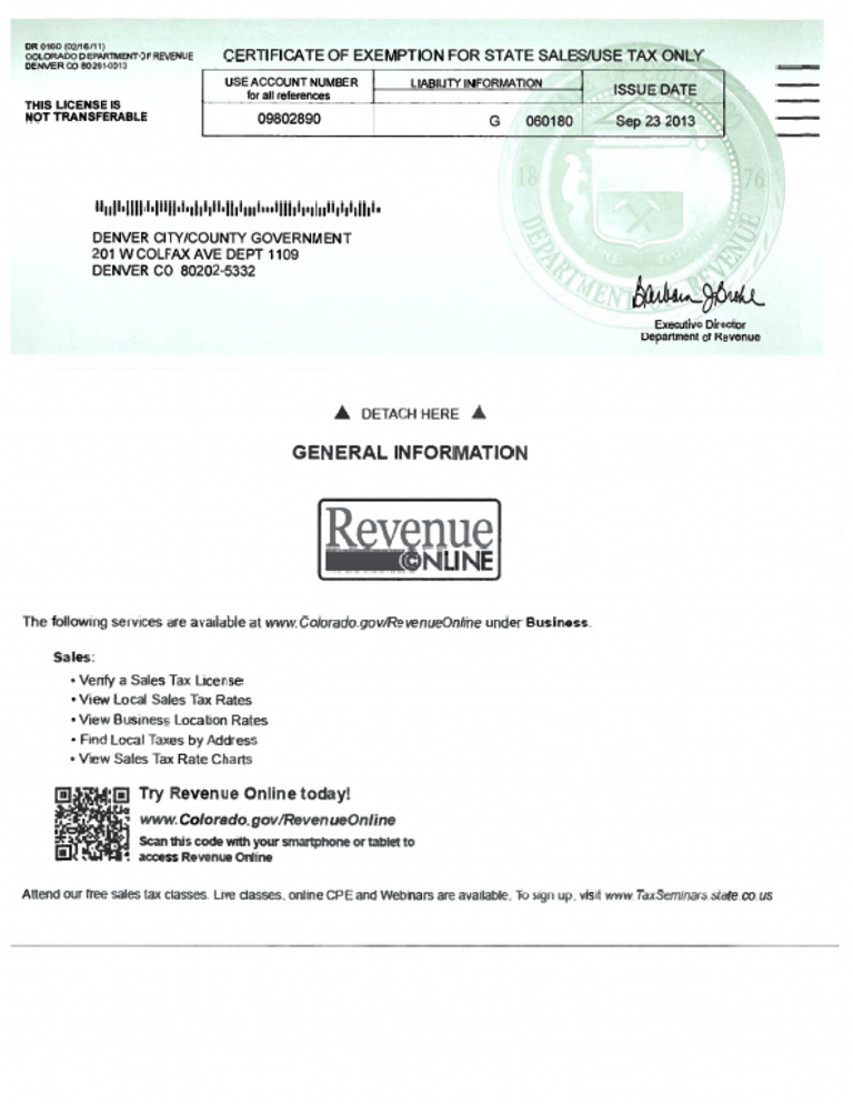 Tax Exempt Certificate | PDF