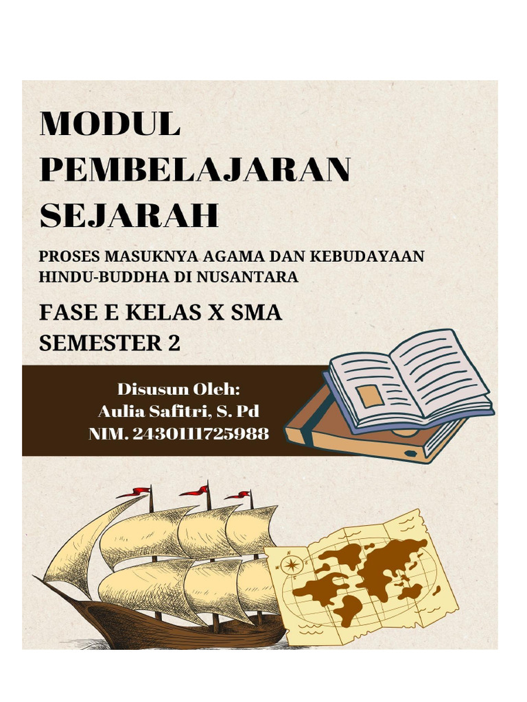 Modul Ajar Aulia FIX - Proses Masuknya Agama Hindu-Buddha Ke Nusantara X Fase E | PDF