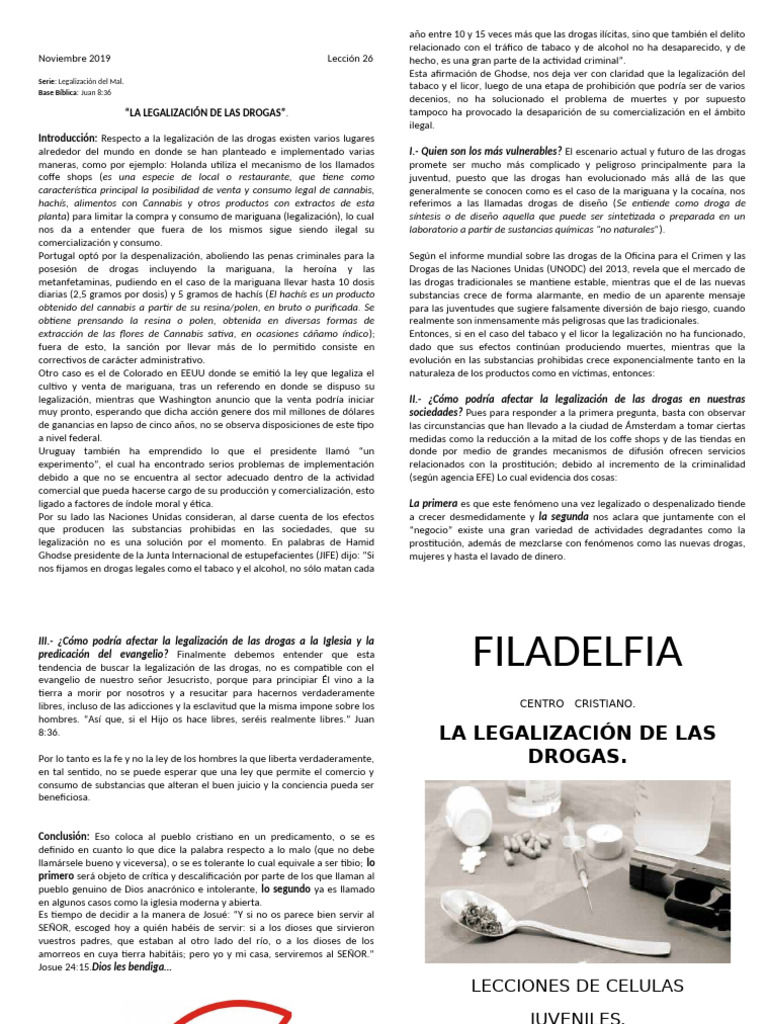 Drogas: Desafíos para la Fe Cristiana | PDF | Cannabis (Droga) | Drogas