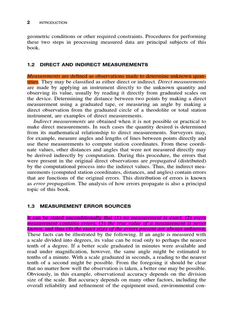 SUrveying Analysis and Adjustment | PDF | Accuracy And Precision ...
