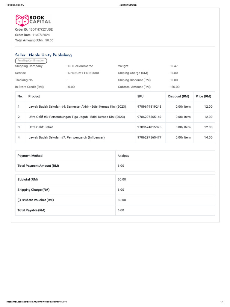 Student Comic Book Purchase | PDF