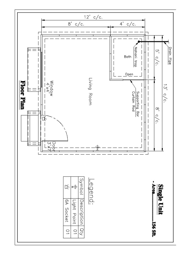156 Sft. Model Plan[1] | PDF