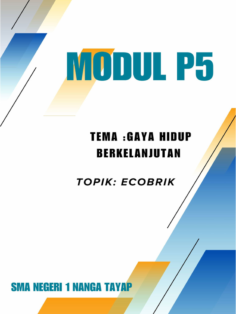 Modul P5 Tema 1 Ecobrick | PDF
