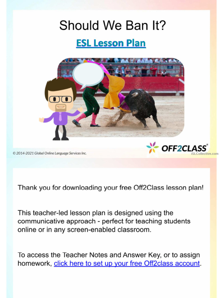 ESL Lesson Plan Guide | PDF