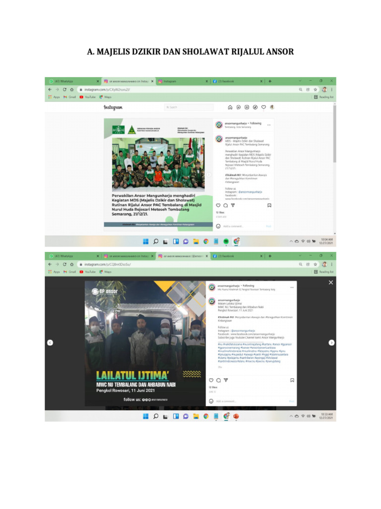 1 Majelis Dzikir Dan Sholawat Rijalul Ansor | PDF