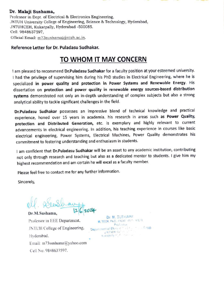 Referee letters | PDF | Engineering | Academia