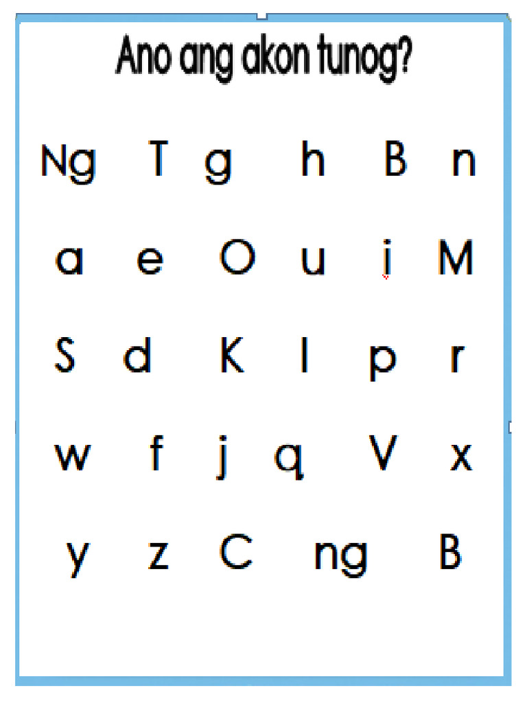 Reading 1 Abakada | PDF