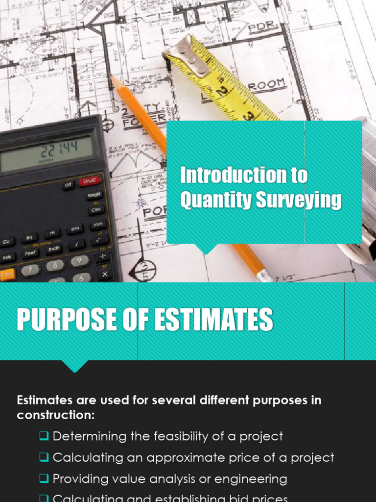 Introduction To Quantity Surveying | PDF