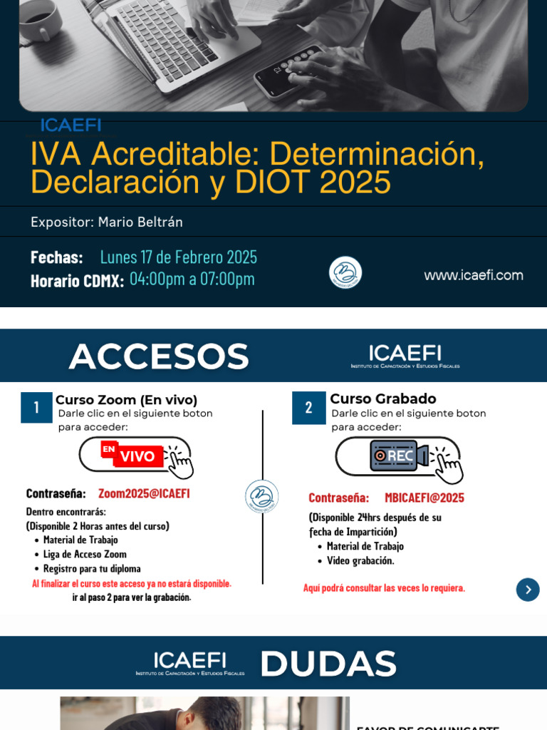 IVA Acreditable: Curso Online 2025 | PDF