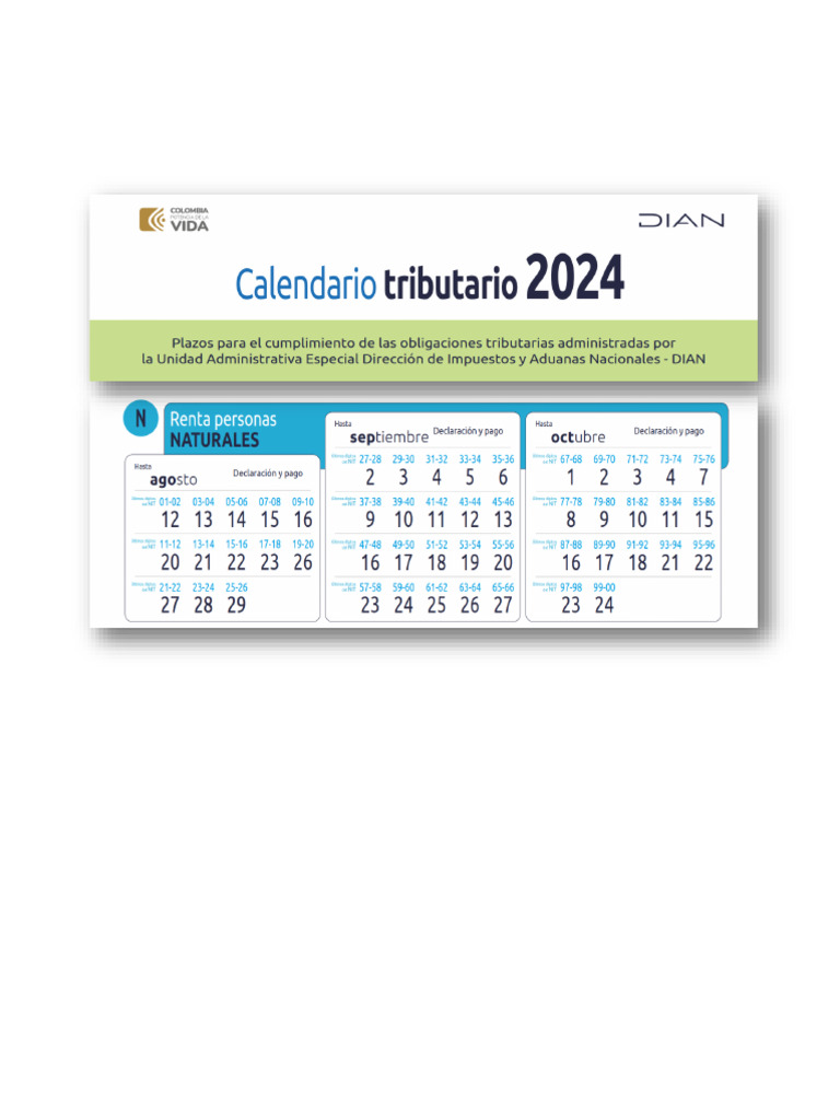 Calendario Tributario 2024 | PDF