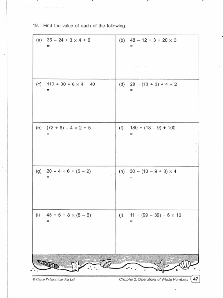 Order of operations | PDF