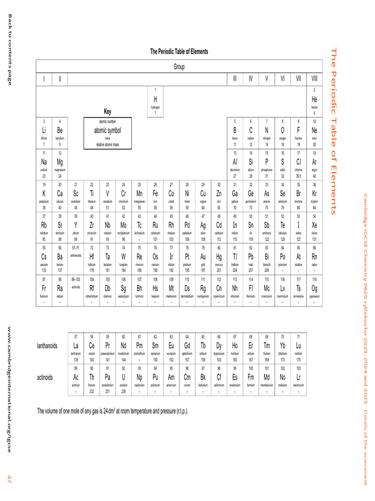 Periodic Table | PDF | Periodic Table | Chemical Substances
