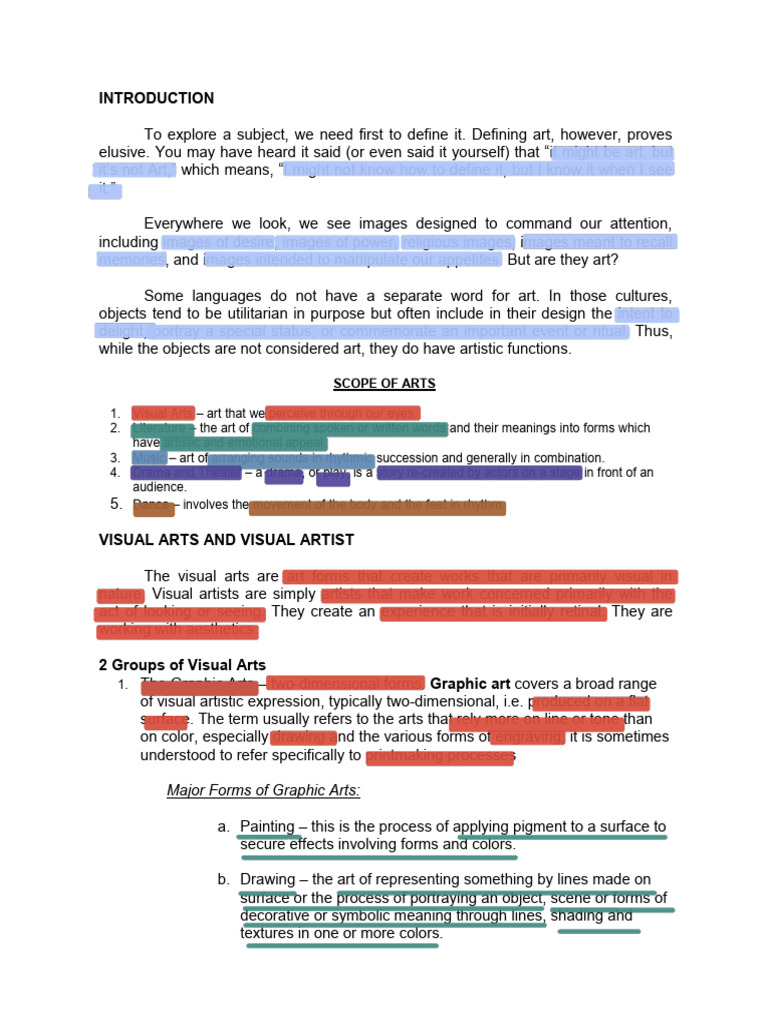 Module-2.1-Intro-to-Visual-Arts | PDF | The Arts | Graphics