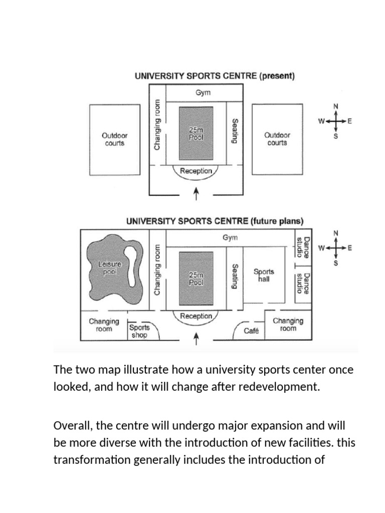 The Two Map Illustrate How A University Sports Center Once Looked | PDF