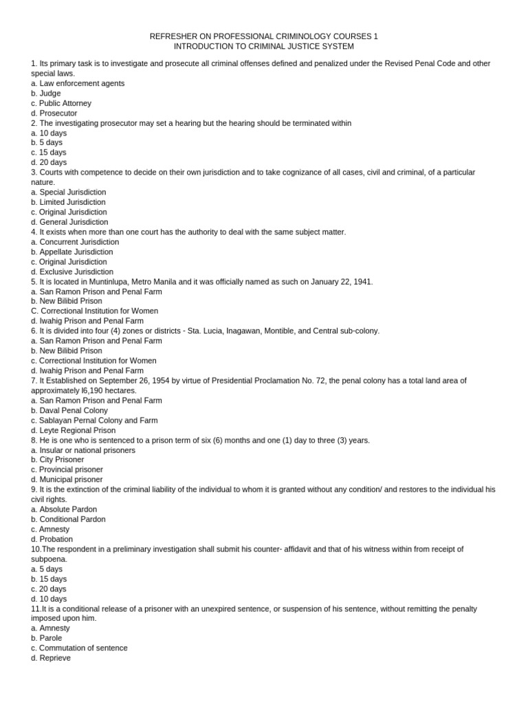 Introduction to Criminal Justice System | PDF | Pardon | Prosecutor