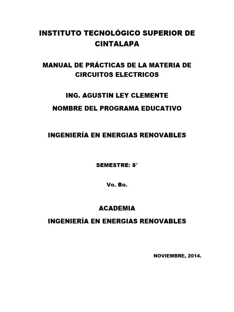 Manual de Practicas Circuitos Ing. Ley | PDF | Laboratorios | Arduino