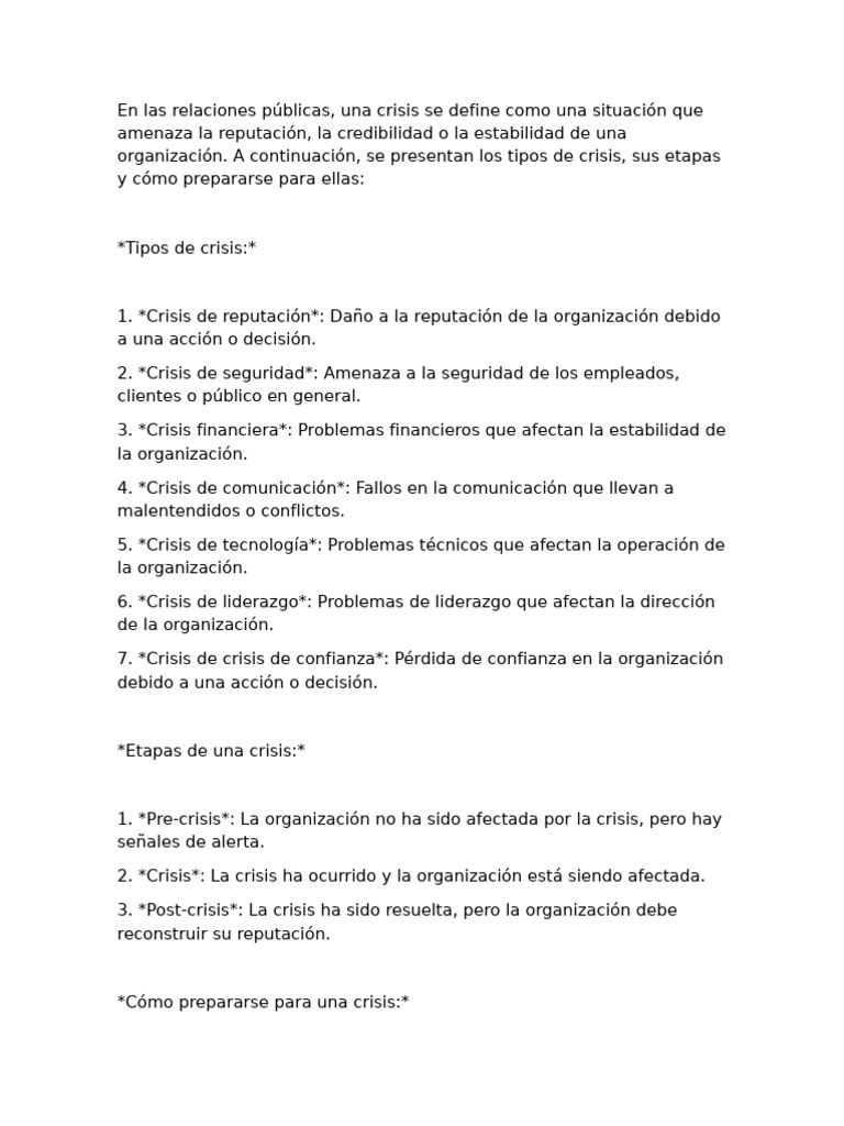 Guía Completa de Manejo de Crisis | PDF