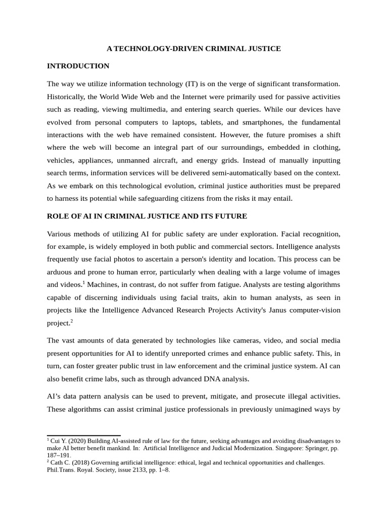 AI and IoT in Criminal Justice Reform | PDF | Security | Computer Security