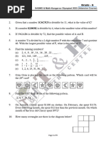 Class 2 Maths Olympiad Worksheet | PDF
