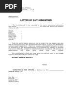 Authorization Letter For Grab Driver - Template | PDF | Business | Law