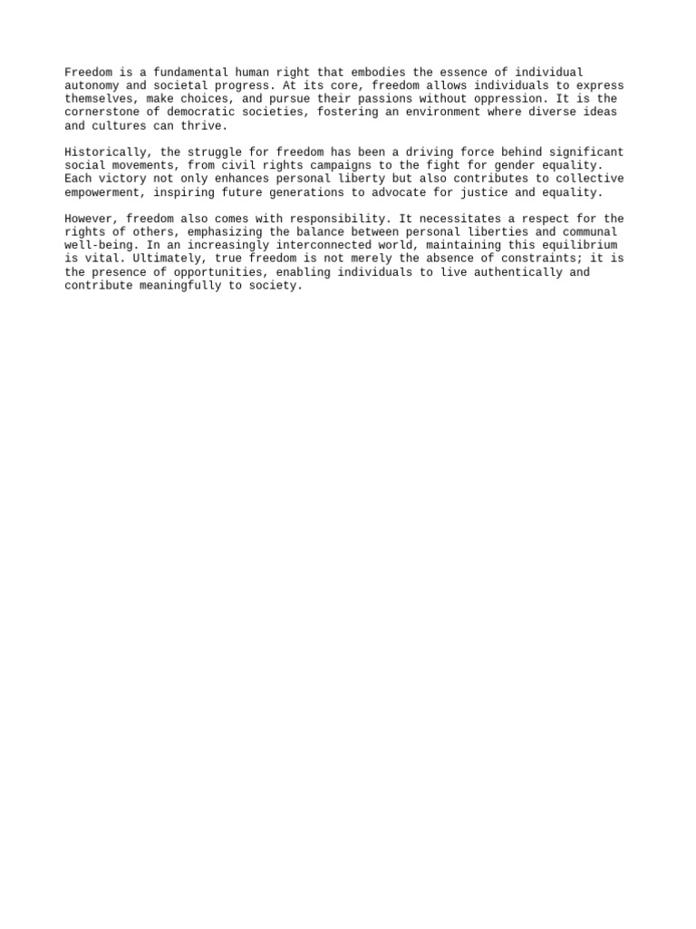 Freedom | PDF