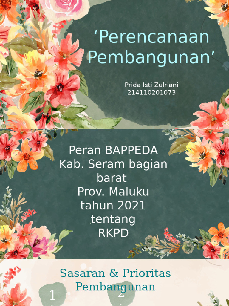 Perencanaan Pembangunan - Prida Isti | PDF