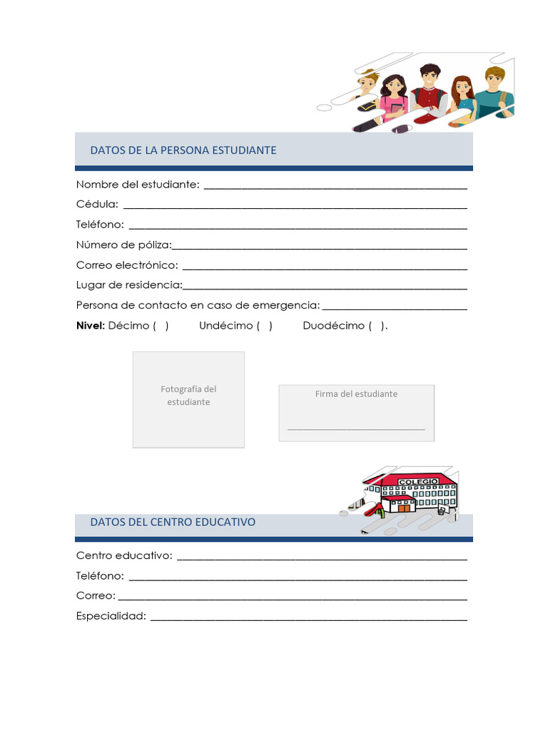 DATOS ESTUDIANTE | PDF