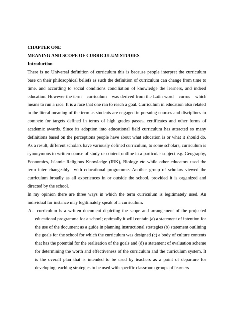Foundations of Curriculum Studies | PDF | Curriculum | Learning