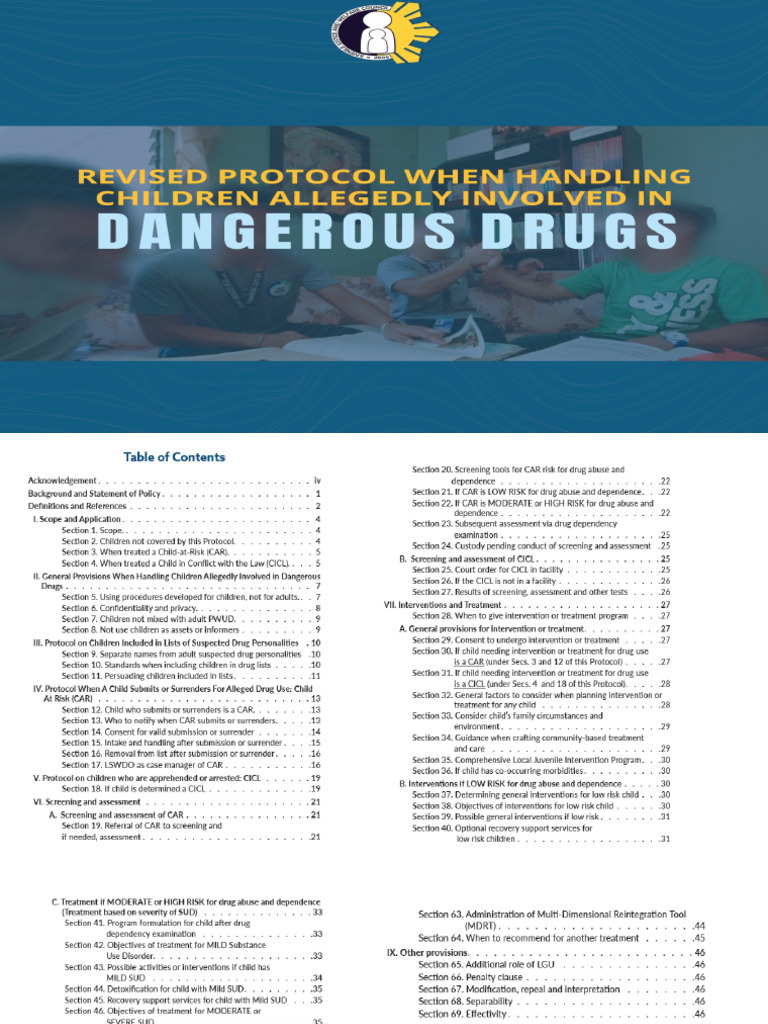 Revised Protocol for Child Drug Cases | PDF | Substance Abuse ...