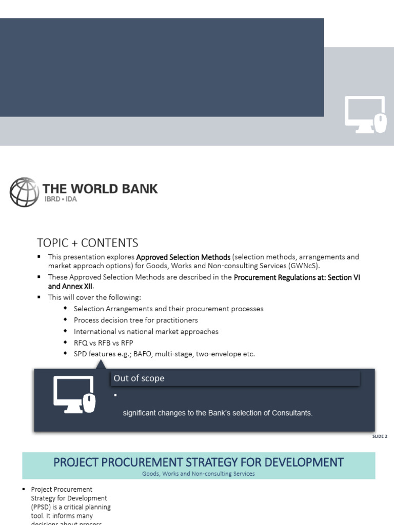 Approved Selection Methods for GWNcS | PDF | Procurement ...