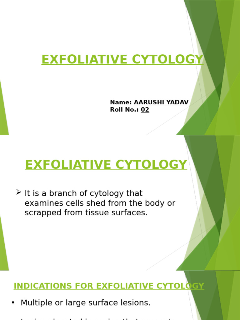 Exfoliative Cytology | PDF
