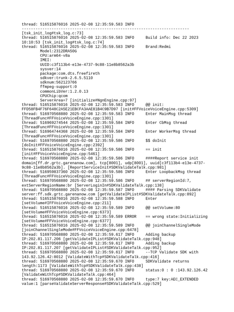 ffrtc_log | PDF | Port (Computer Networking) | Internet