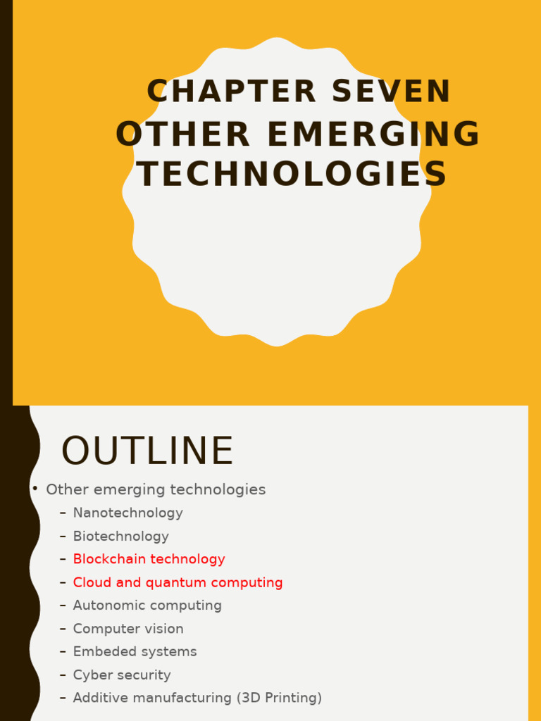 Emerging Technologies Overview | PDF | Nanotechnology | Biotechnology