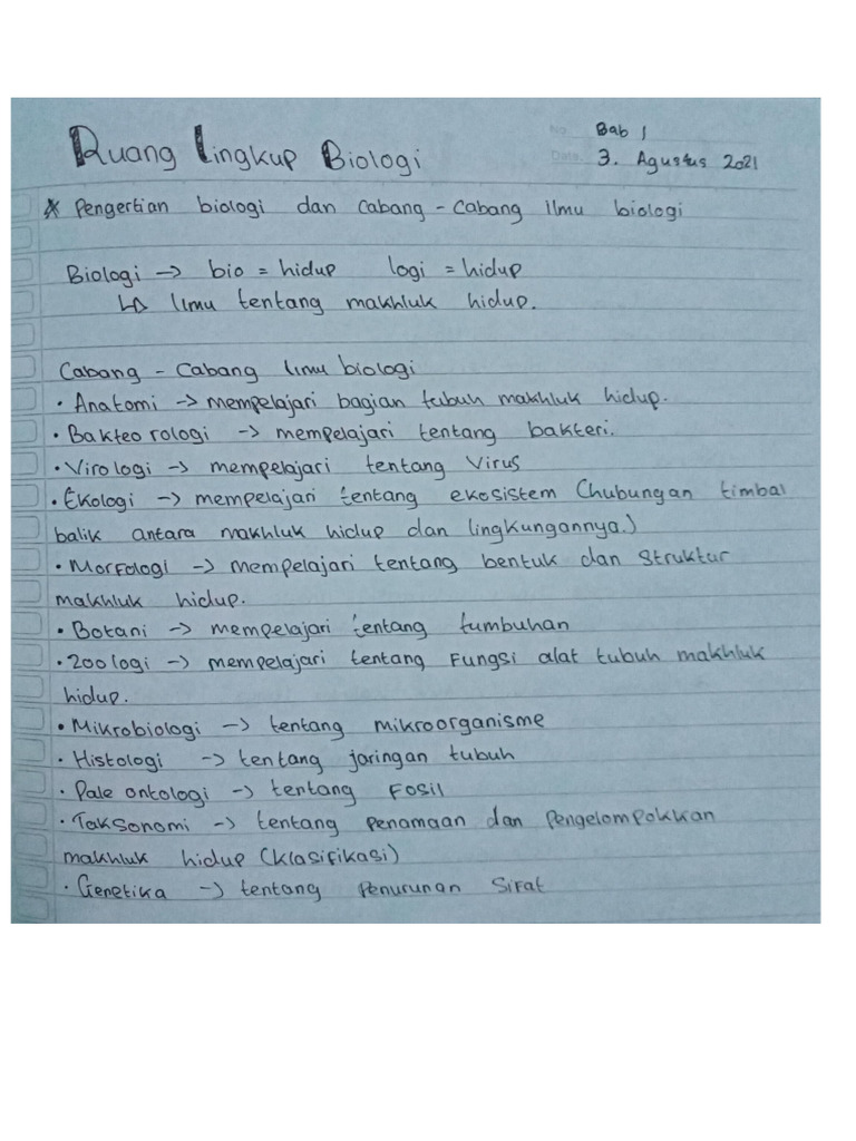 Catatan biologi-ULFATUL LATIFAH | PDF