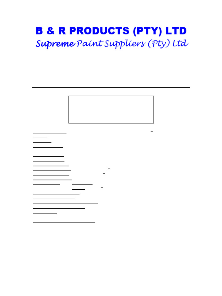 Stoep Enamel Product Data Sheet | PDF
