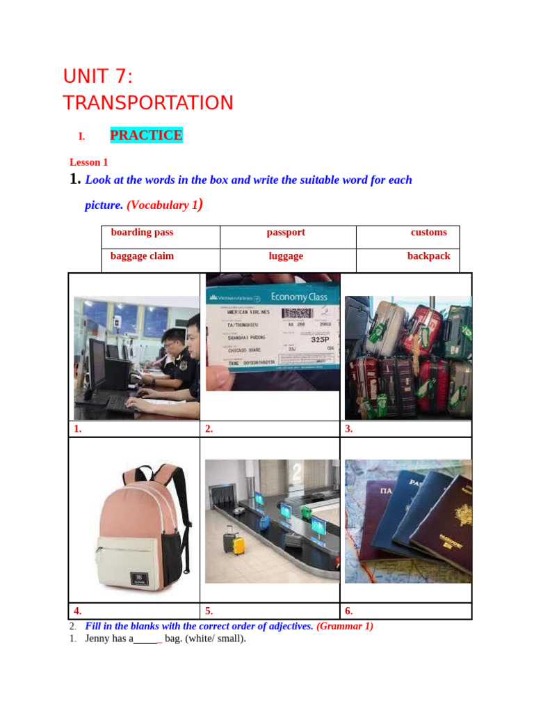 Bài tập năng cao I Learn Smart World 7 (Cập nhật) UNIT 7 HS | PDF | Athens | Baggage