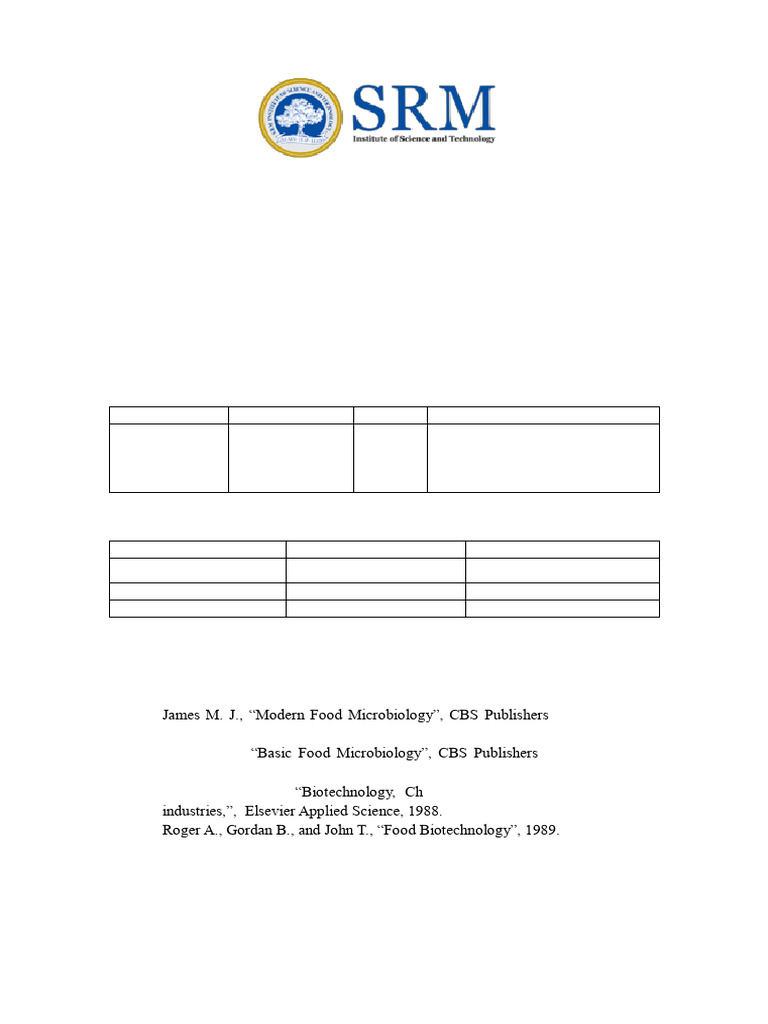 Food Microbiology & Fermentation Syllabus | PDF | Food Preservation ...