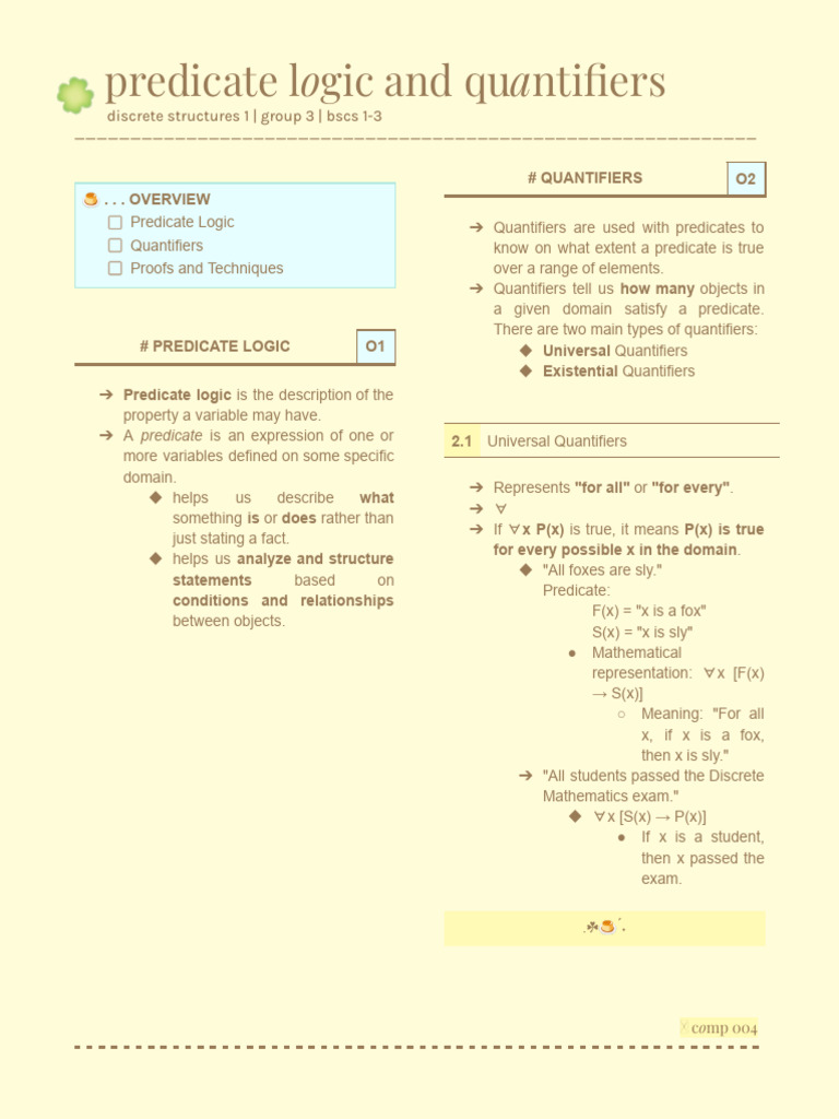 Predicate Logic and Quantifiers | PDF | Argument | Logic