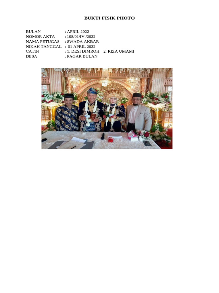 BUKTI FISIK Poto desi dimro | PDF