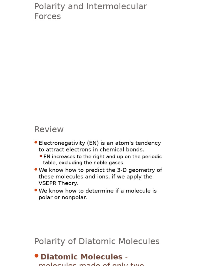 Chap3 Intermolecular Forces | PDF | Chemical Polarity | Intermolecular ...
