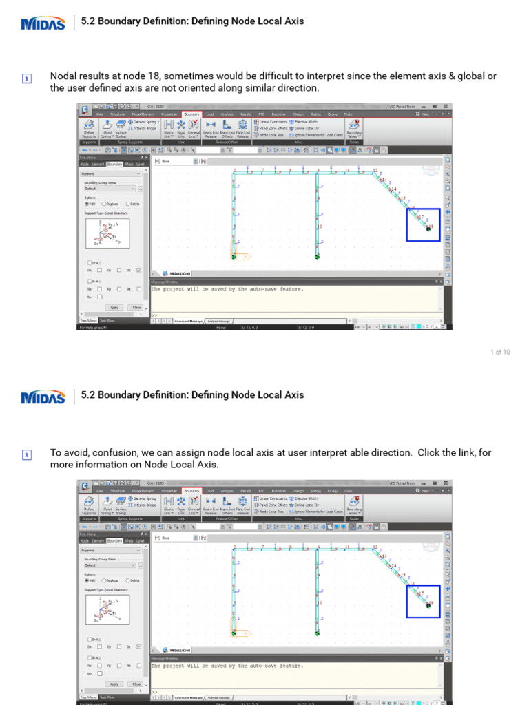 5.2 Boundary Definition - Defining Node Local Axis | PDF