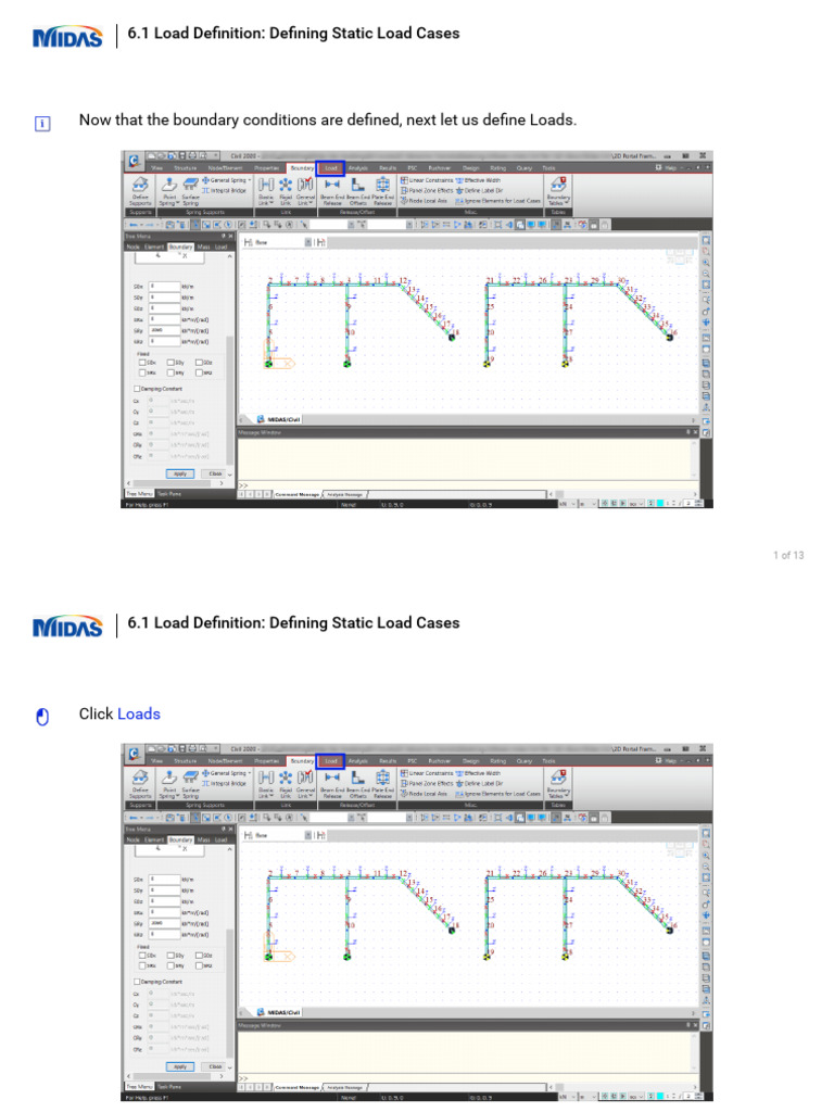 6.1 Load Definition - Defining Static Load Cases | PDF