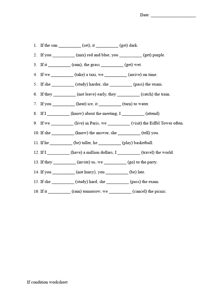 If_condition_worksheet | PDF
