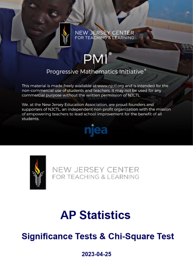 AP Statistics Significance Tests Presentation 2023-04-26 | PDF | P ...