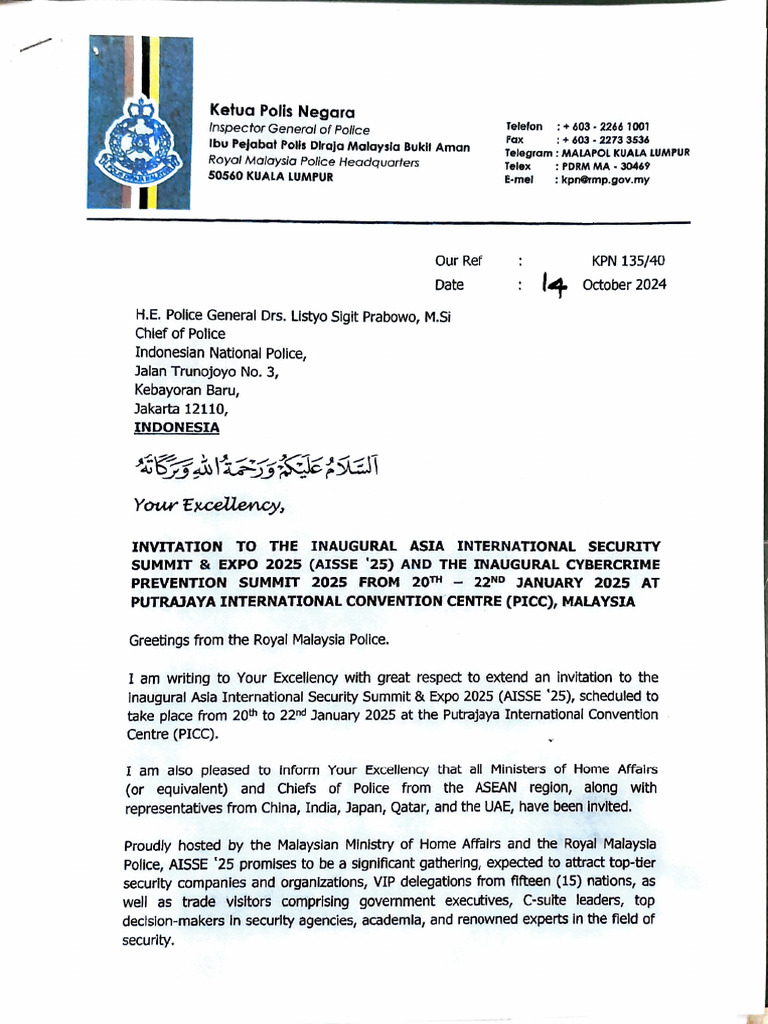 Invitation to AISSE 2025 in Malaysia | PDF
