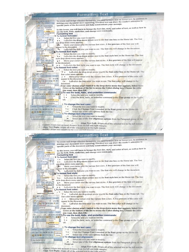 Formatting Text g7 | PDF