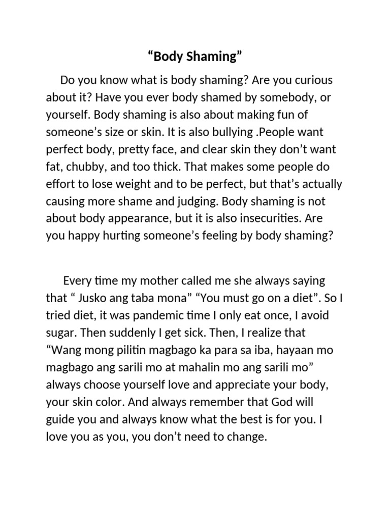 Body Shaming | PDF